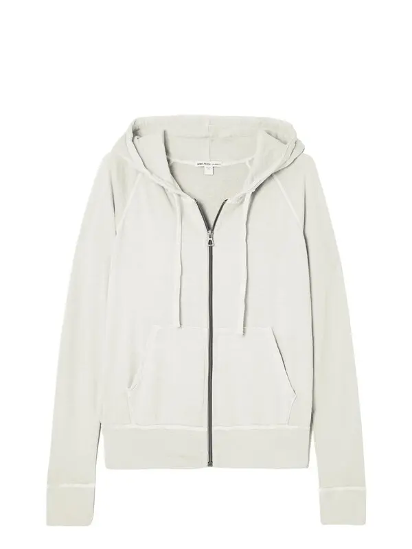 JAMES PERSE Vintage French Cotton-terry Hoodie - Neutrals