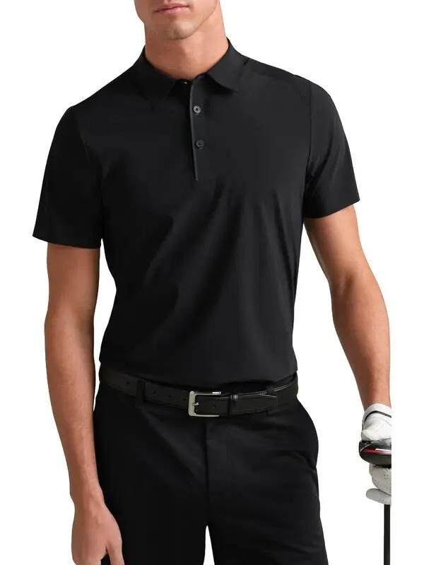 RHONE Approach Performance Polo - Pure Black