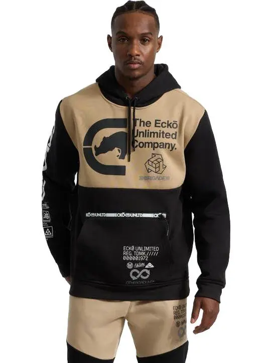 ECKO UNLTD. Prosperous Zip-up Hoodie - Black/taupe