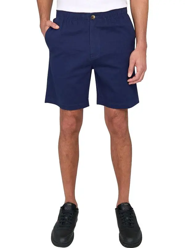 CON.STRUCT Slim Fit Solid Drawstring Shorts - Navy