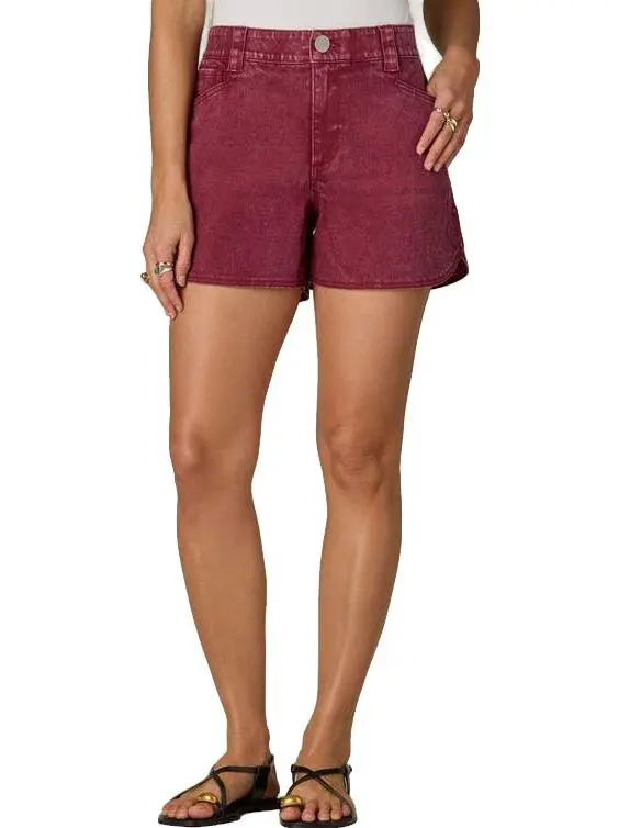 Wit & Wisdom Skyrise Dolphin Hem Denim Shorts - Syrah