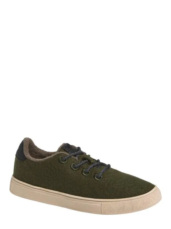 YY NATION Cirro Wool Blend Low Top Sneaker - Forest Night / Natural