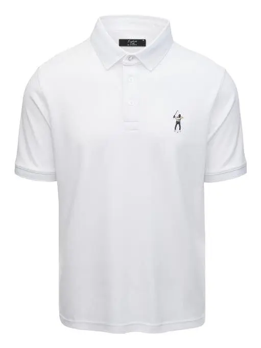 EASTSIDE GOLF Core Embroidered Piqué Polo - Bright White
