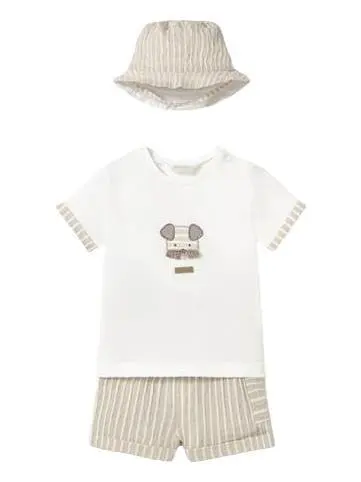MAYORAL 3-piece Shorts Set - Beige