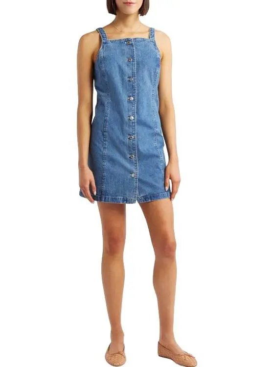 ALEX MILL Alexis Denim Mini Shirt Dress - Paris Medium Wash