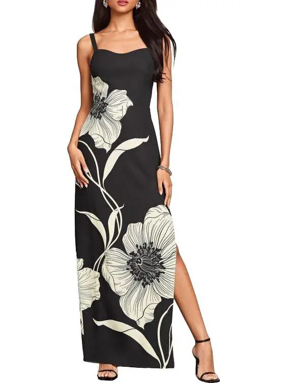 LIPSY Floral Maxi Dress - Black