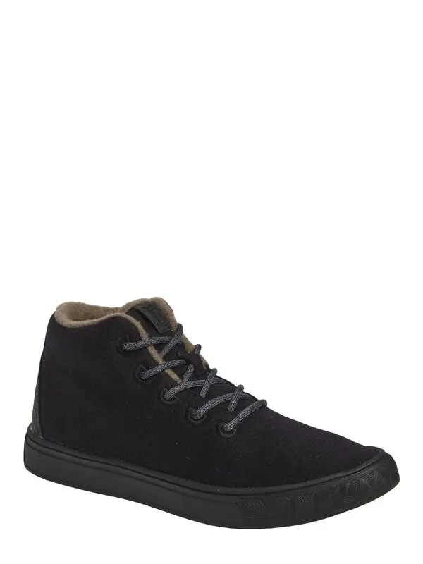 YY NATION Alto Water Resistant Wool Blend High-top Sneakers - Black / Black