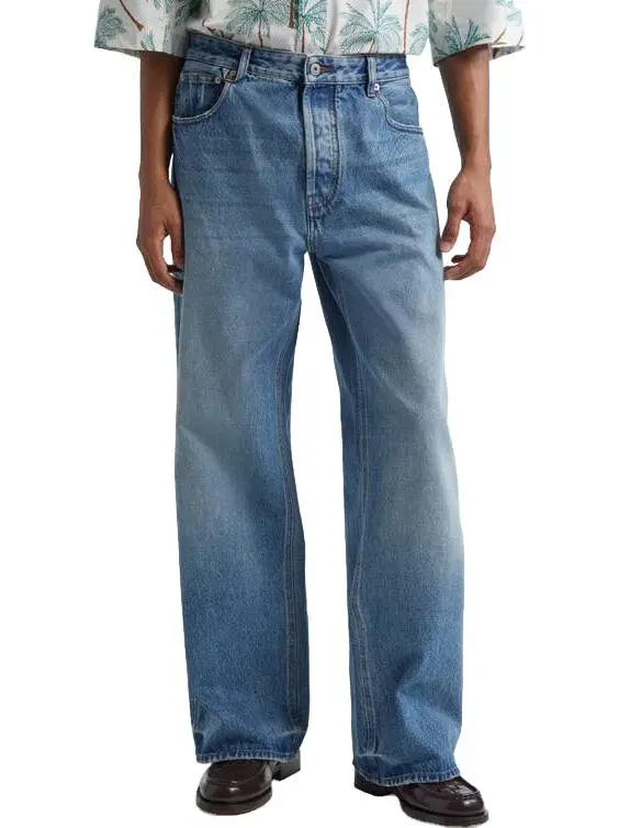 Jacquemus Le De-nîmes Straight-leg Jeans - Blue/ Tabac