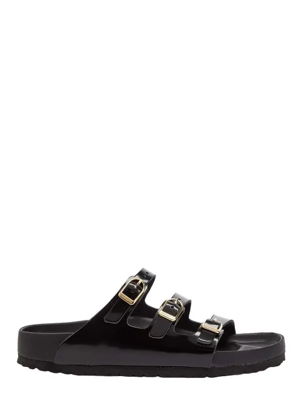 BIRKENSTOCK Patent Leather Sliders - Black