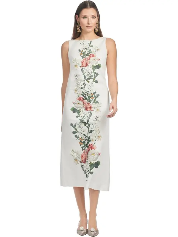 Sachin & Babi Asha Linen Lyocell Sheath Dress - Pearl Raceme