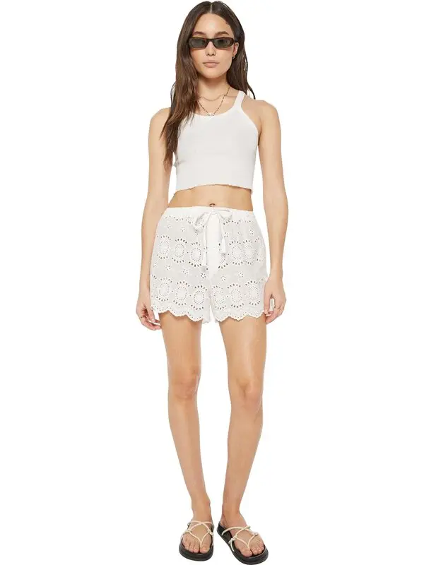Natalie Martin Jasper Medallion Embroidered Shorts - White