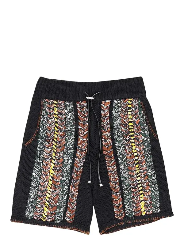 Amiri Braided Bandana Shorts - Black