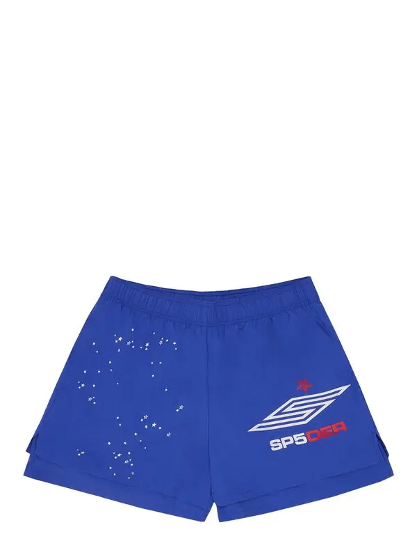 SP5DER Pro Double Layer Short - Blue