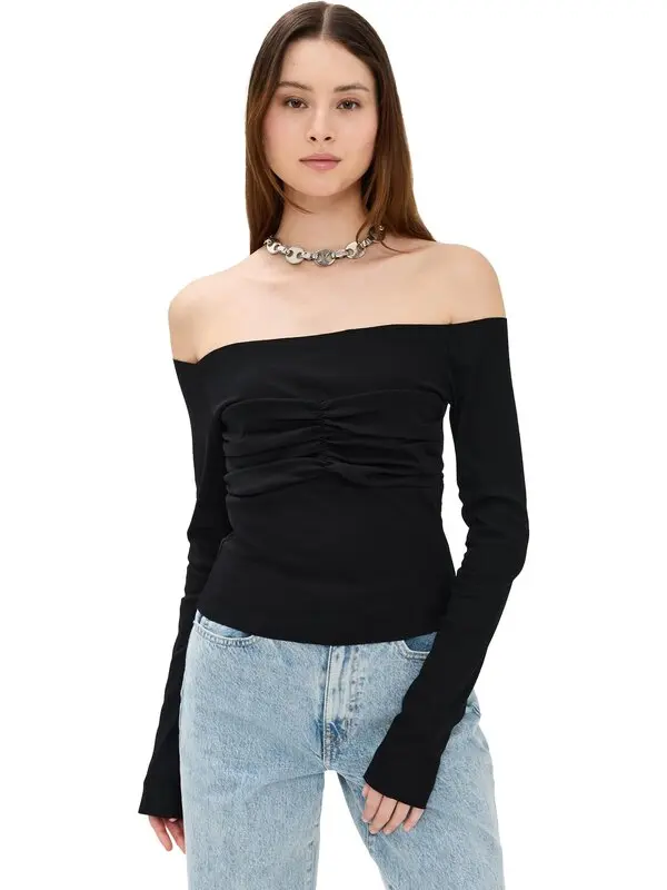 Lioness Lulu Off-shoulder Top - Onyx