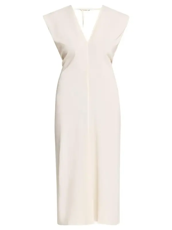 ST. AGNI Plunge-neck Maxi Dress - Off White