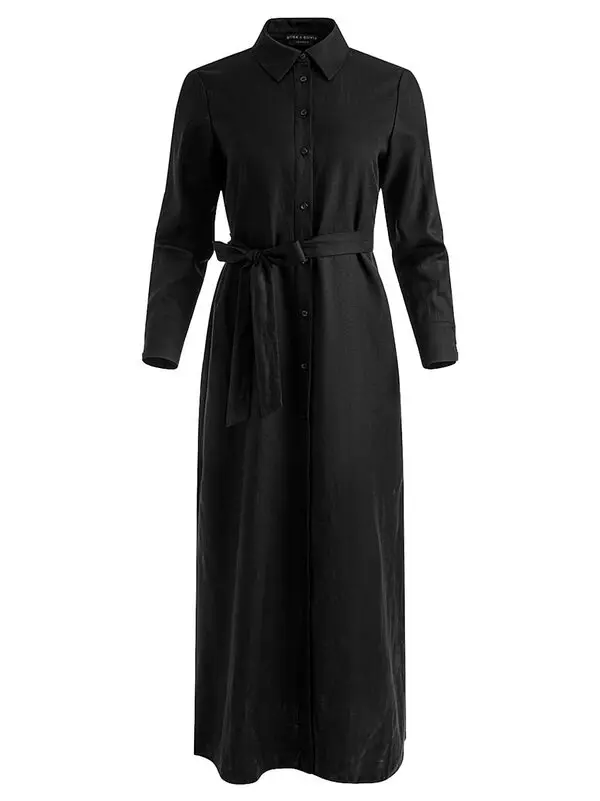 Alice + Olivia Chassidy Maxi Shirt Dress - Black