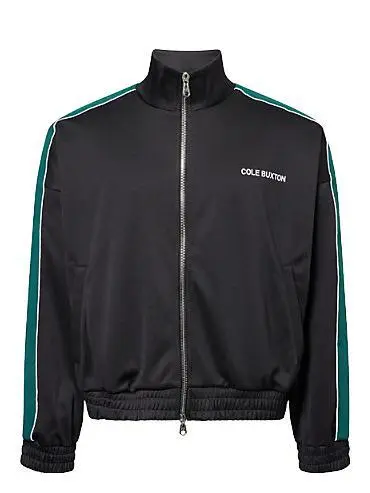 COLE BUXTON Funnel-neck Track Jacket - Black/green