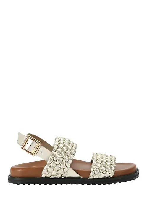Kurt Geiger Ringer Leather Sandals - Gold
