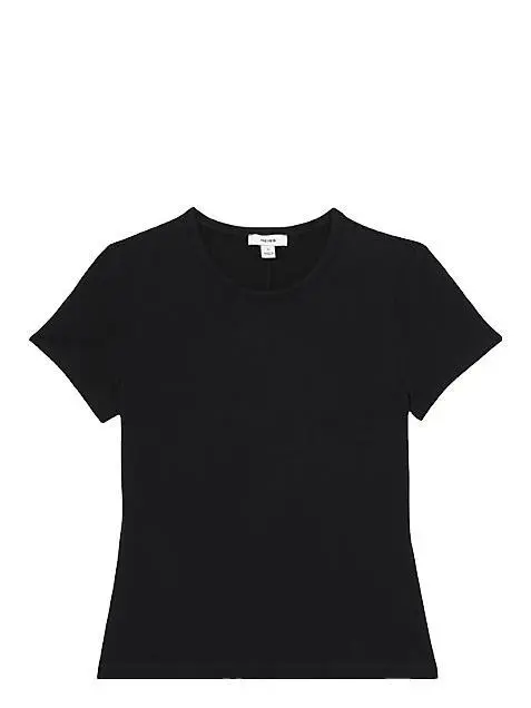 REISS Jolie Slim-fit Cotton-jersey T-shirt - Black
