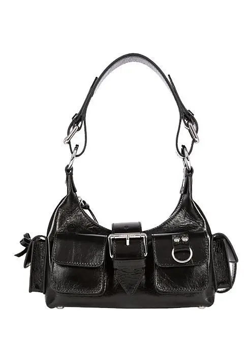 The Kooples Amelia Leather Shoulder Bag - Black