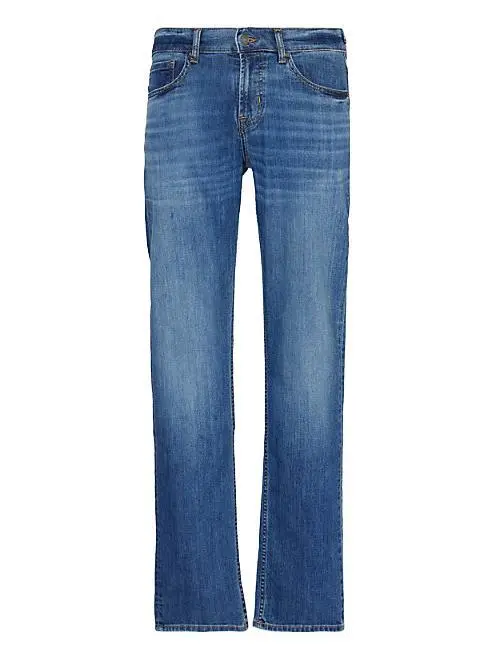 7 For All Mankind Straight-leg Stretch-denim Blend Jeans - Forte