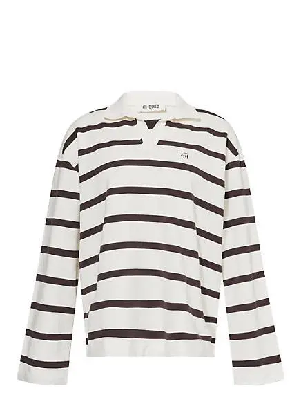 4TH & RECKLESS Hailey Rugby Stretch-cotton T-shirt - Stripe