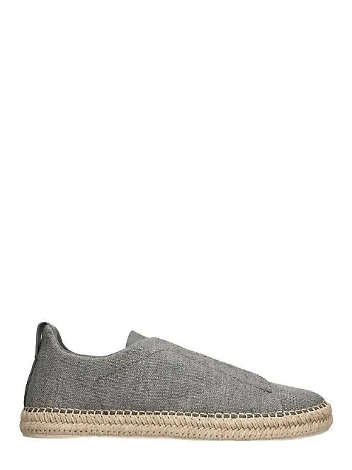 Zegna Triple Stitch Canvas Espadrilles - Grey
