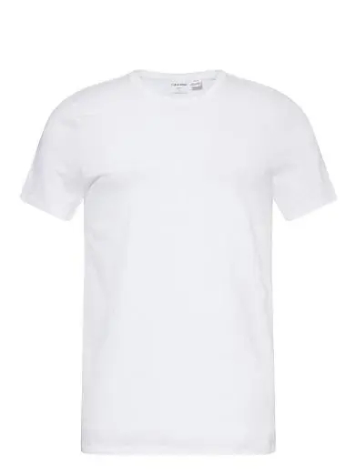 Calvin Klein Crewneck Logo-embroidered Pack Of Three Cotton-jersey T-shirts - White White White