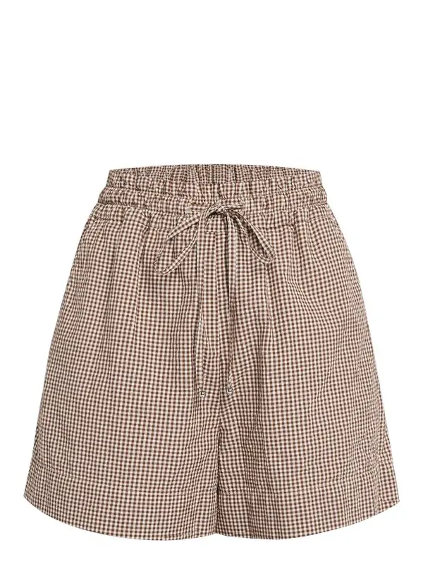 Veronica Beard Tijana Gingham Shorts - Light Chickorywhite