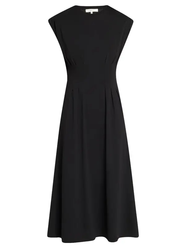 FRAME The Jersey Nipped Midi Dress - Black