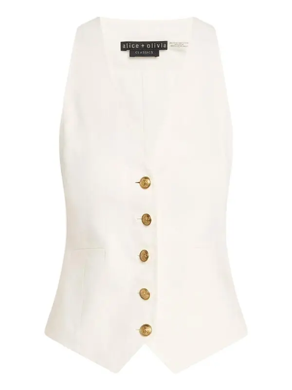 Alice + Olivia Mazie Vest - Off White
