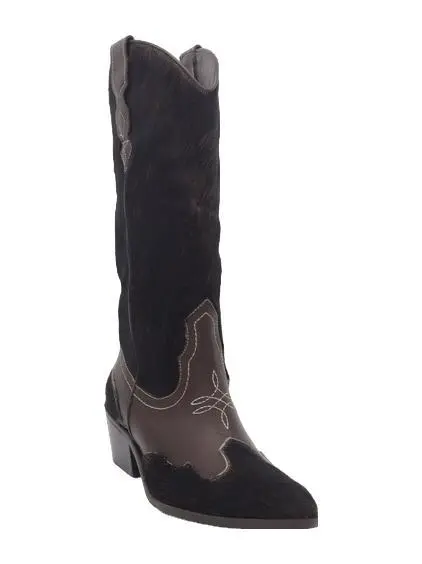 STIVALI NEW YORK Nirvana Western Cowboy Boots - Brown Cowhide