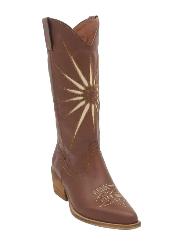 STIVALI NEW YORK Moonrise Western Cowboy Boots - Brown