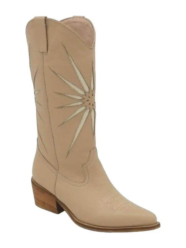 STIVALI NEW YORK Moonrise Western Cowboy Boots - Tan