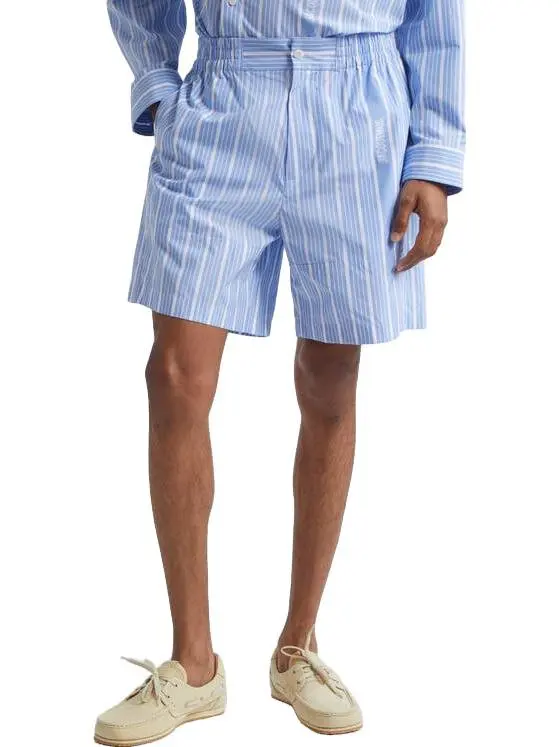 Jacquemus Le Short Aloe Stripe Shorts - Blue
