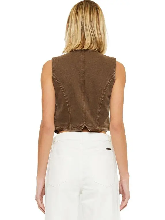 KANCAN Vanya V-neck Vest - Brown