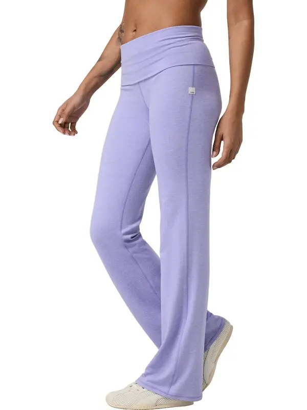 Vuori Halo Foldover Pant - Hyacinth Heather