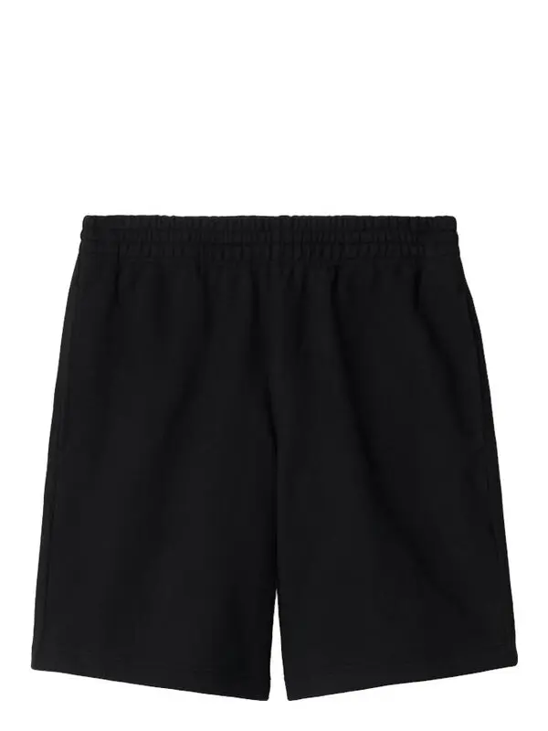Burberry Cross Stitch Ekd Cotton Shorts - Black