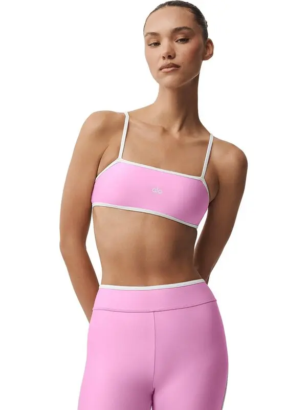 Alo Yoga Airlift Charger Bra - Candy Heart Pink/white