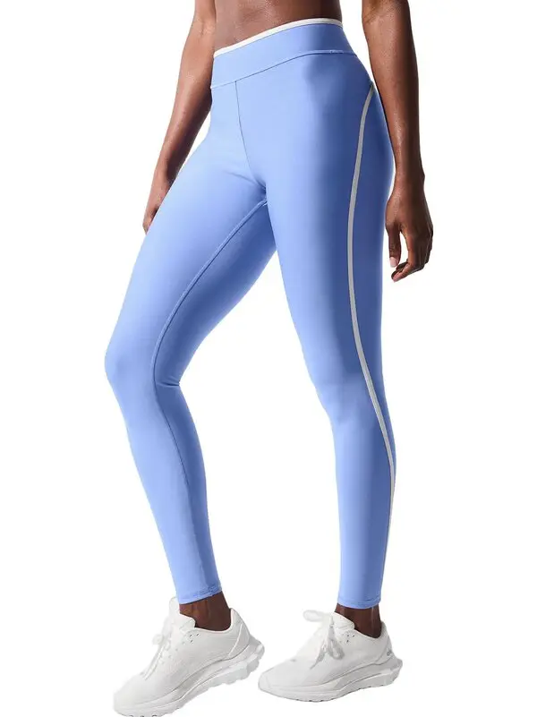 Alo Yoga Airlift High Waist Charger 7/8 Legging - Crystal Clear Blue/white