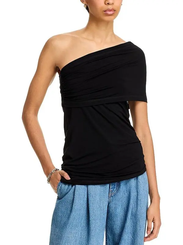 Helmut Lang Protect Asymmetrical Top - Black