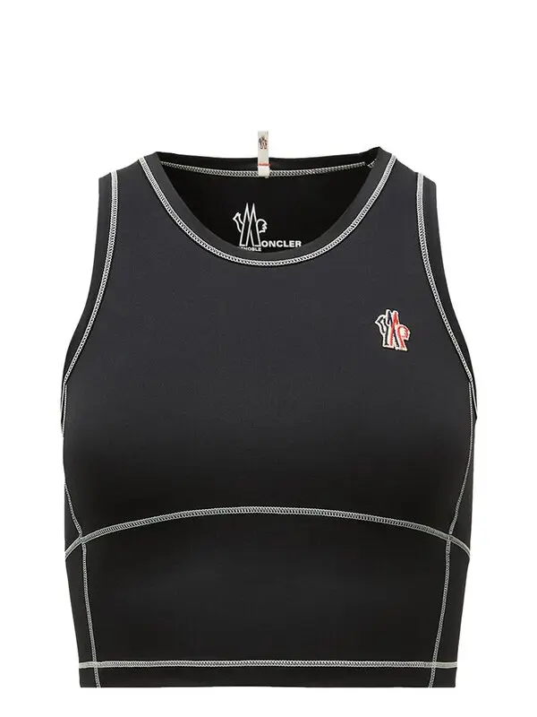 Moncler Logo Tank Top - Black