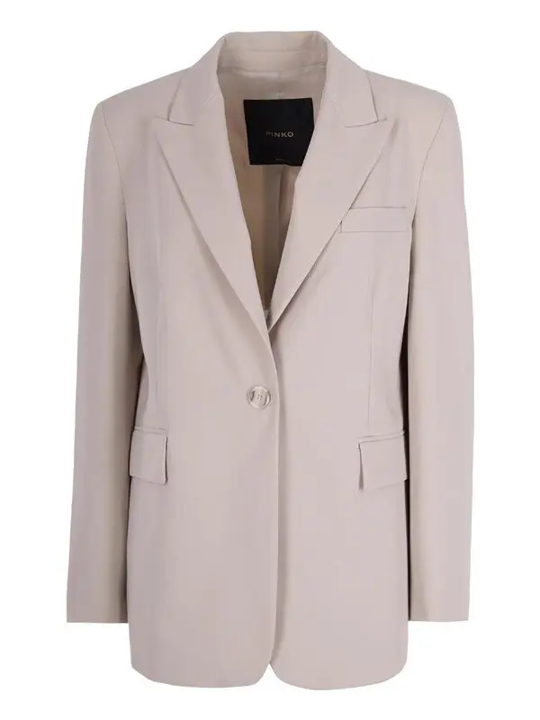 Pinko Single-button Notched Lapel Jacket - Grigio - Colomba