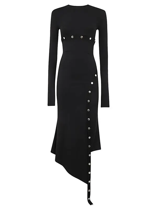 Attico Longuette Midi Dress - Black