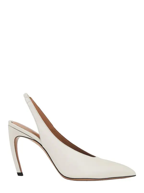 Attico Viper Slingback Pumps - White