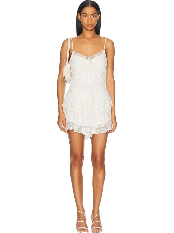 LoveShackFancy Beauval Dress - Off White