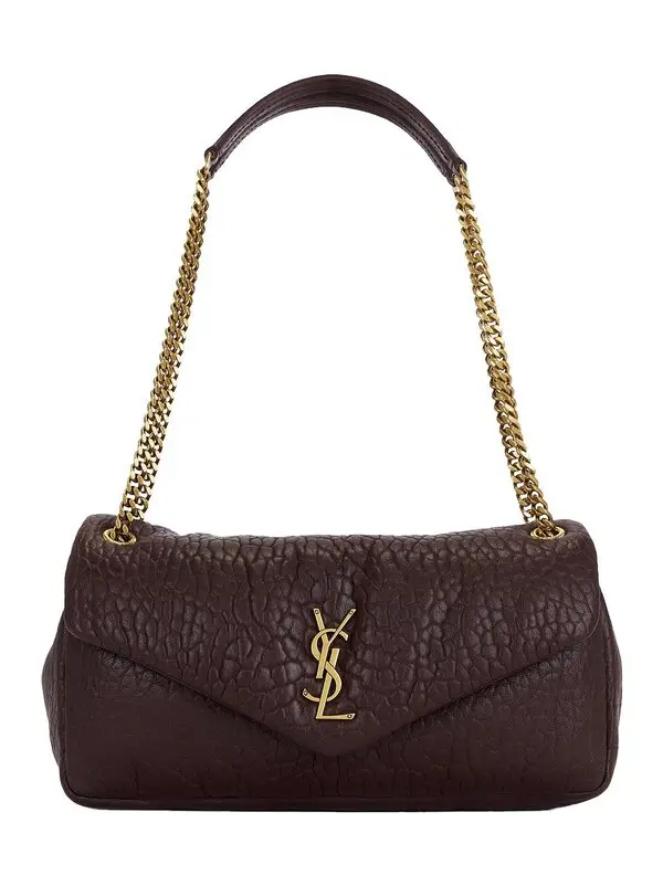Saint Laurent Medium Calypso Chain Bag - Dark Currant