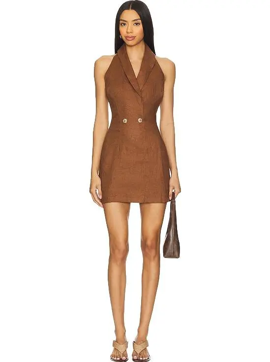LOVERS AND FRIENDS Brixton Mini Dress - Chocolate