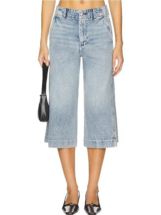 Rag & Bone Jamie High Rise Tailored Culotte - Pacific