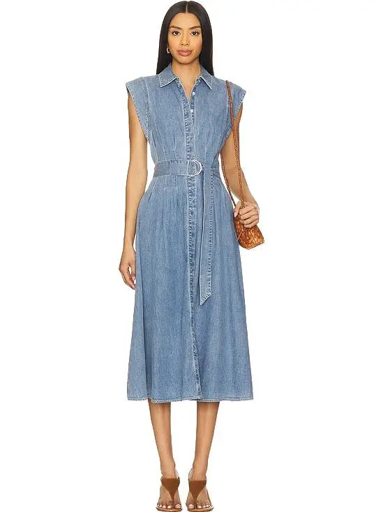 Veronica Beard Loreta Denim Shirt Dress - Starlight